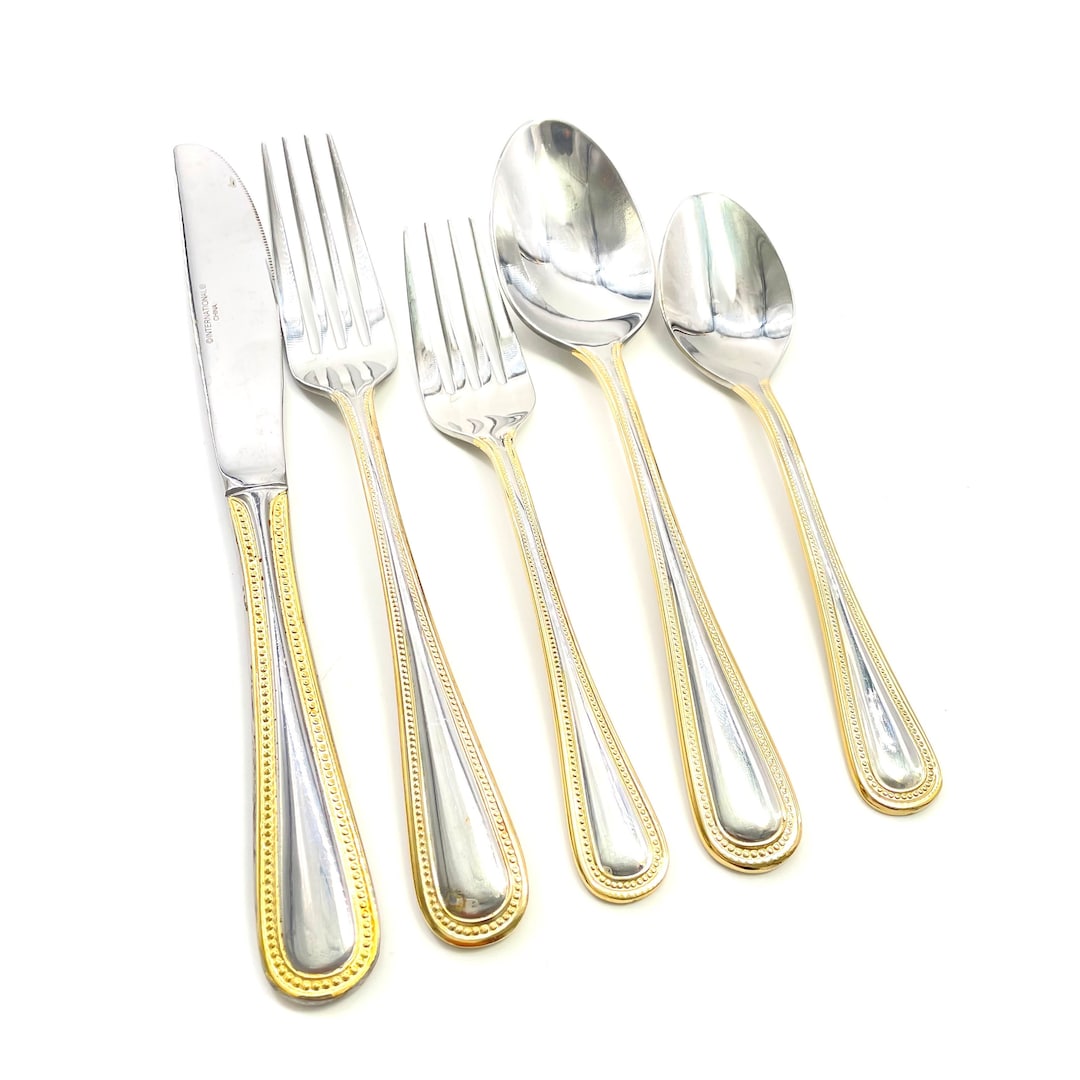 Vintage - Wallace Silver - Gold Royal Bead - Regal Pearl - Flatware ...