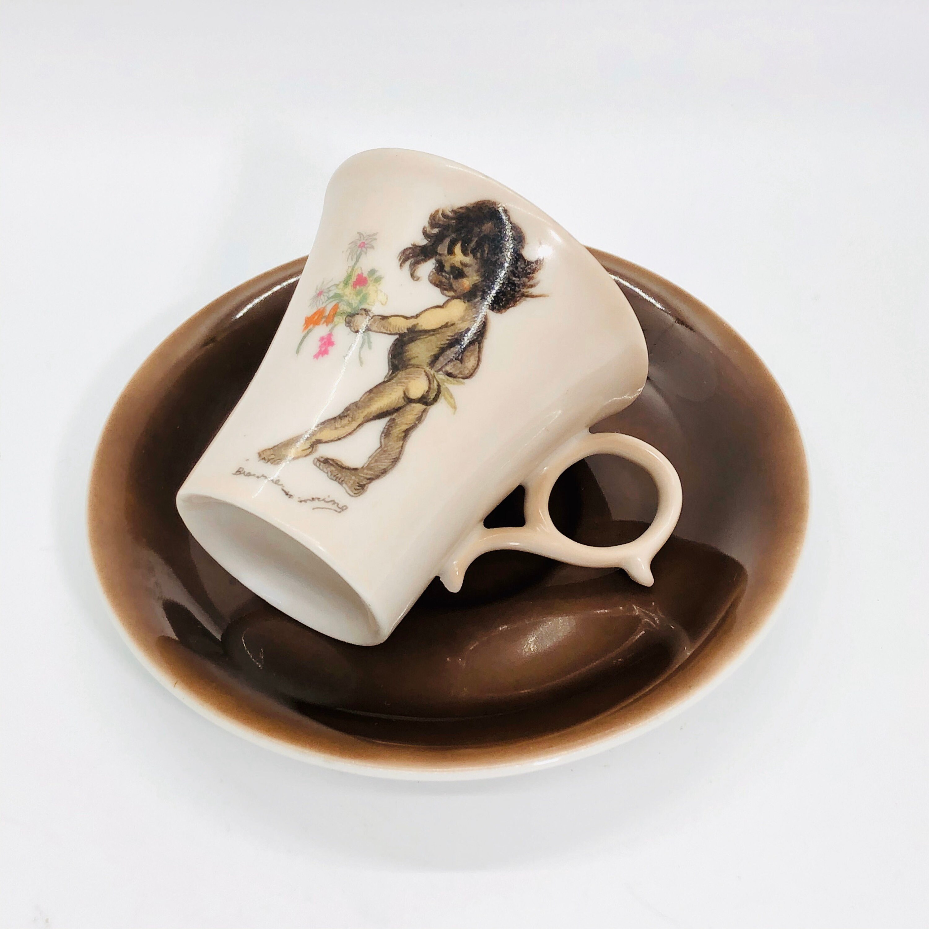 Vintage Hand Painted Signed by Artist Cup and Saucer | Etsy