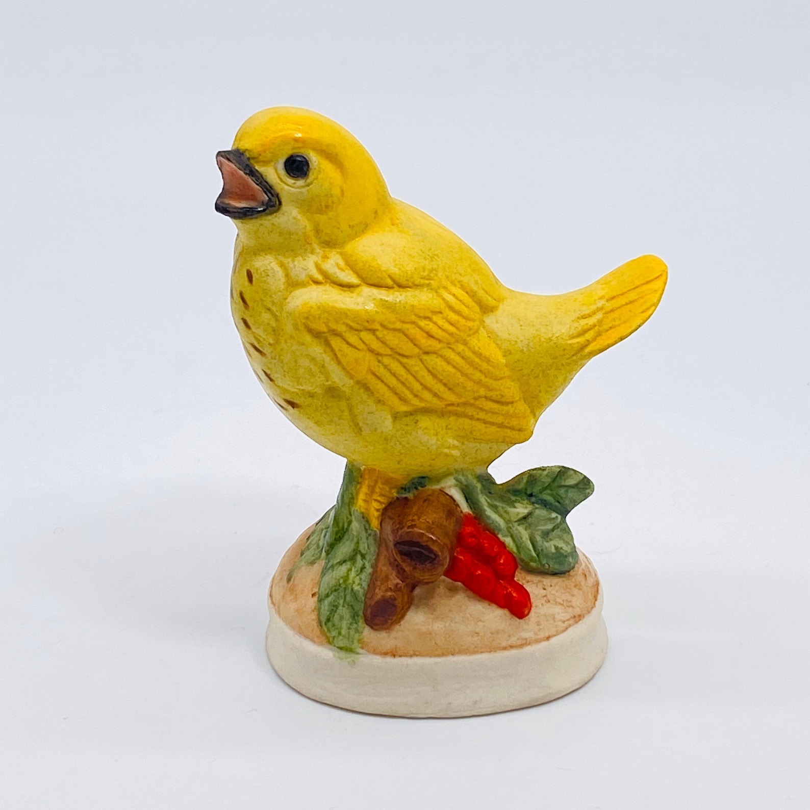 Vintage Signed Ceramic Yellow Bird Figurine Mid Century | Etsy