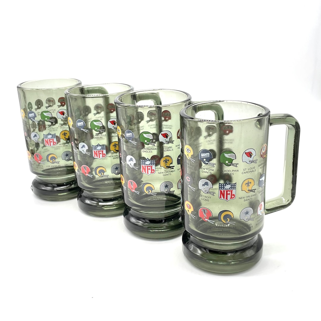 Vintage - Set of 4 NFL Mugs - 1970s Football - Pre Expansion - 28 Teams ...