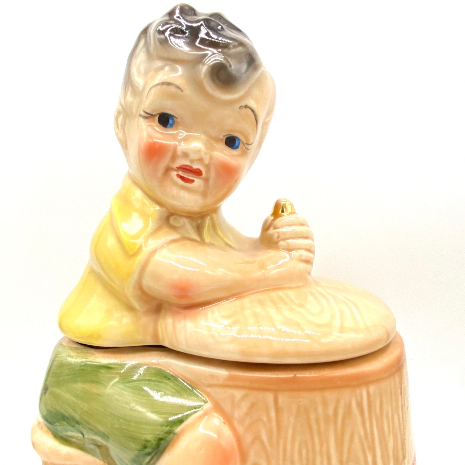 Vintage / Antique Ceramic 1930's Cookie Jar Little Boy - Etsy