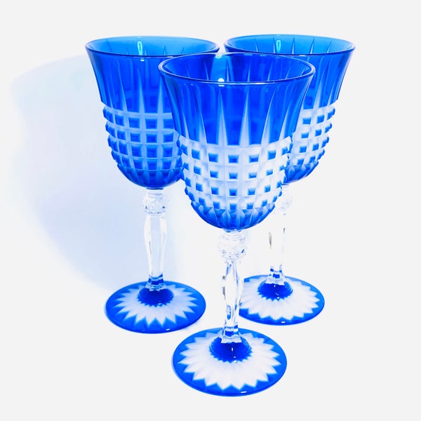Blue Drinking Goblets - Etsy
