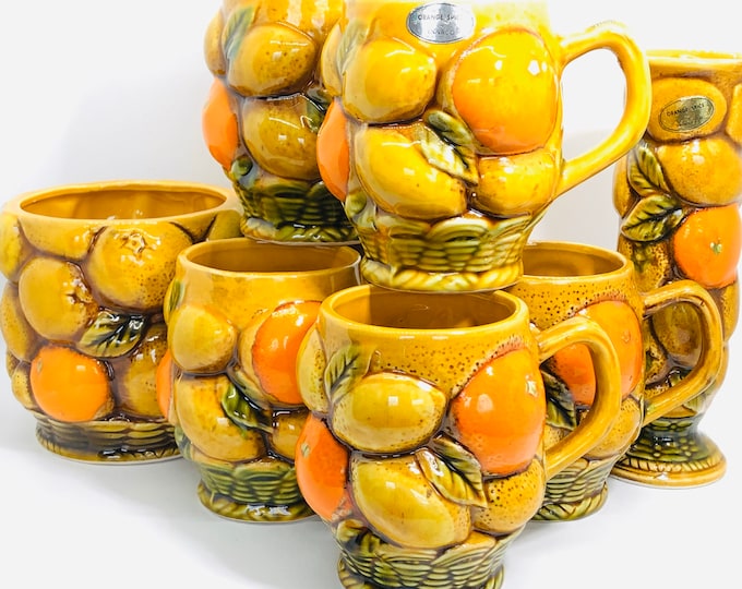 Mid-century Inarco Orange Spice Sugar and Creamer Set - Orange Spice ...