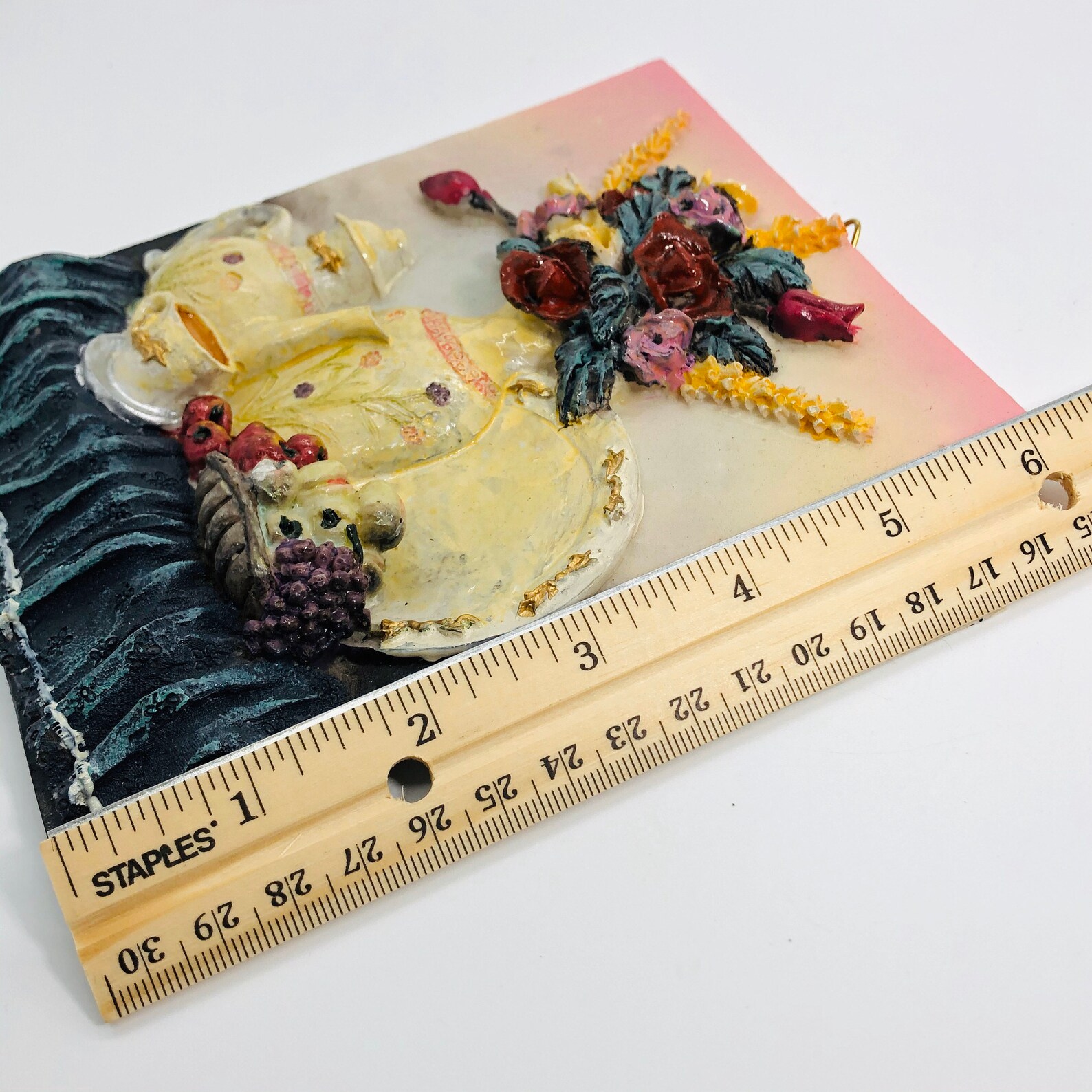 Plaster / Chalkware Wall Hanging Tile / Plaque Bas-reliefs - Etsy
