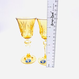 Vintage - Chec - Bohemian Glass - Cut to Clear Goblets - Stemmed ...
