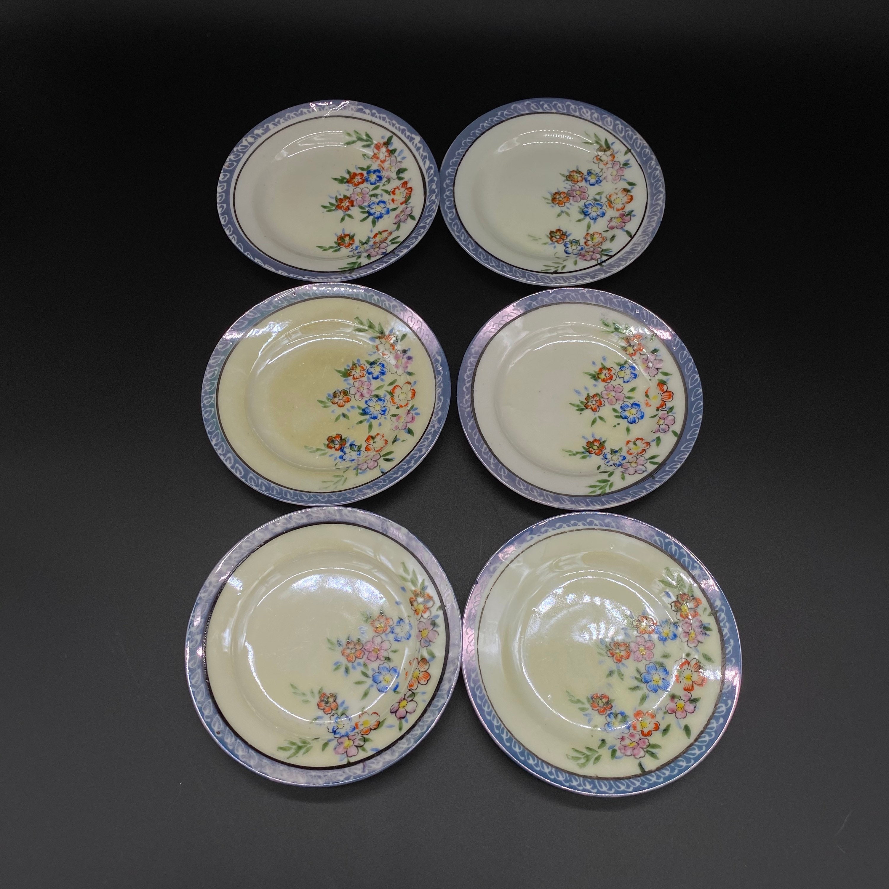 Vintage Lusterware Saucers / Nappy Dishes Set of 6 | Etsy