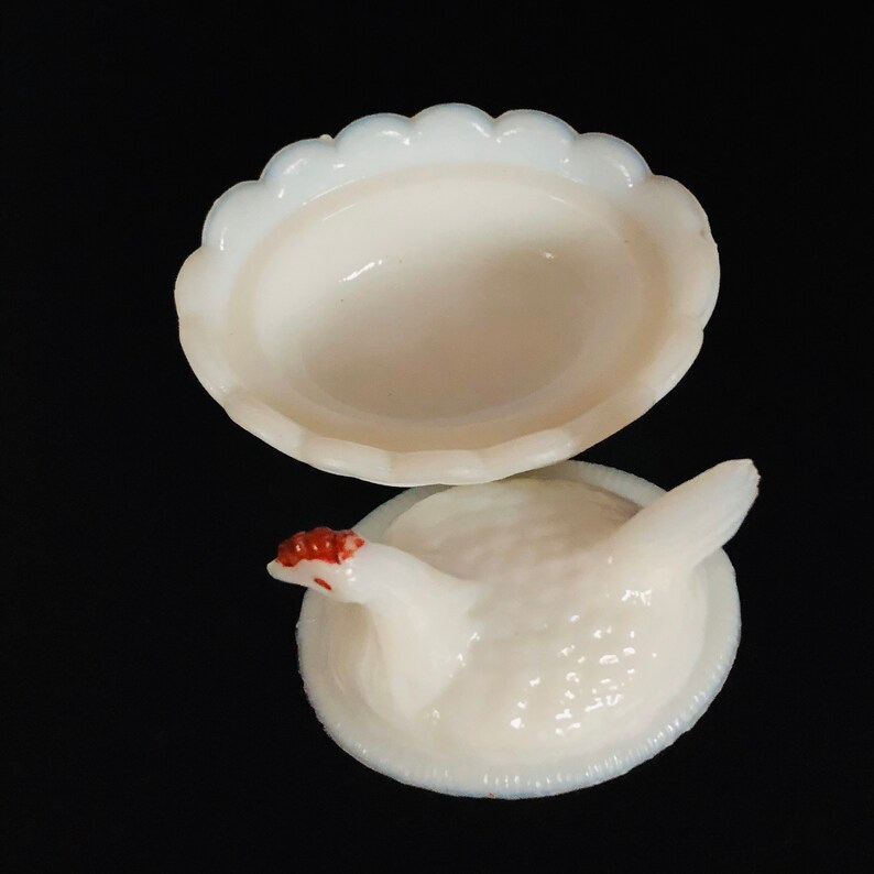Vintage Westmoreland Milk Glass Miniature Glass Nesting Hen | Etsy