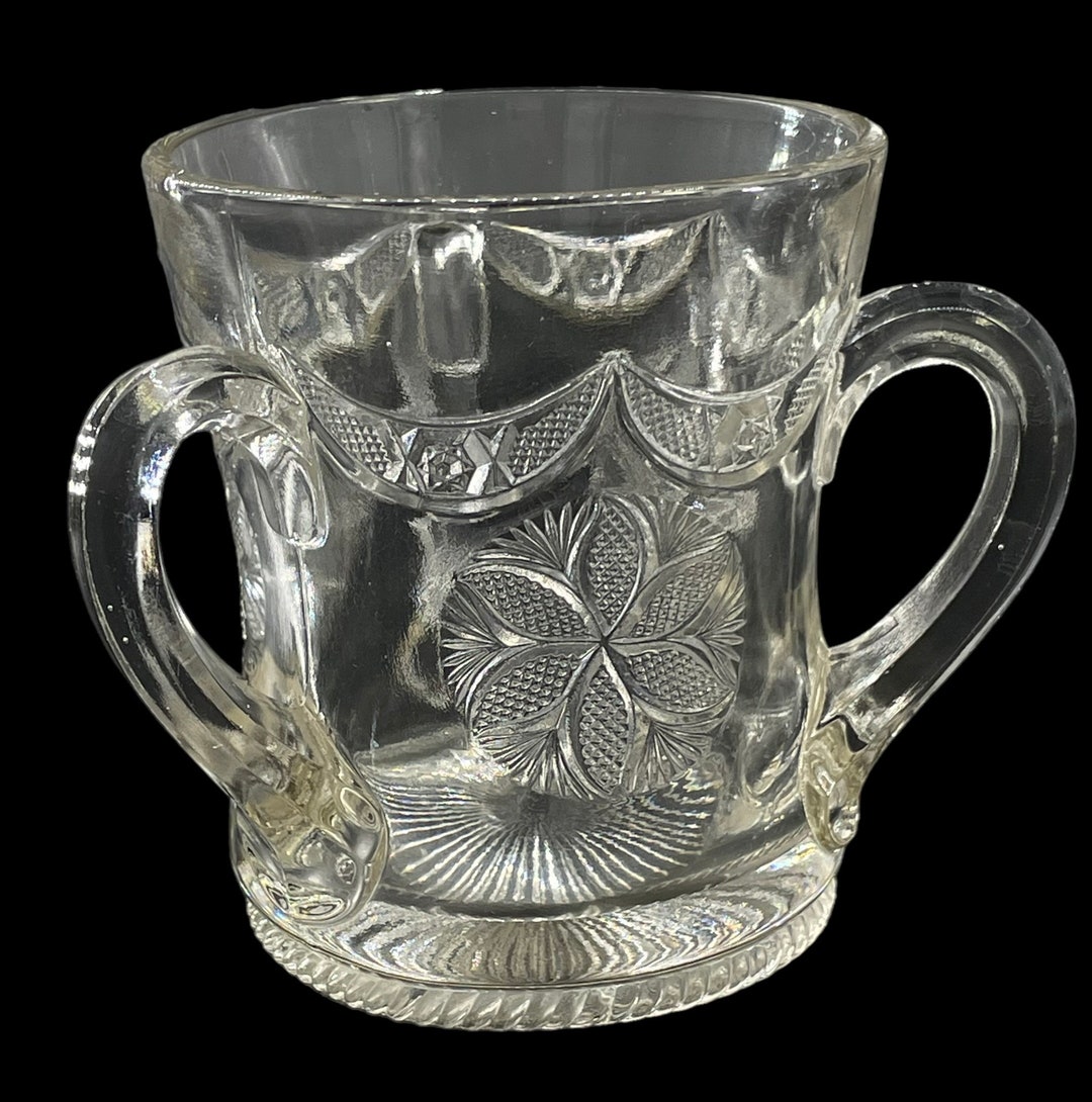 Vintage - Antique - EAPG Depression Glass 1900s - 3 Handles "loving ...