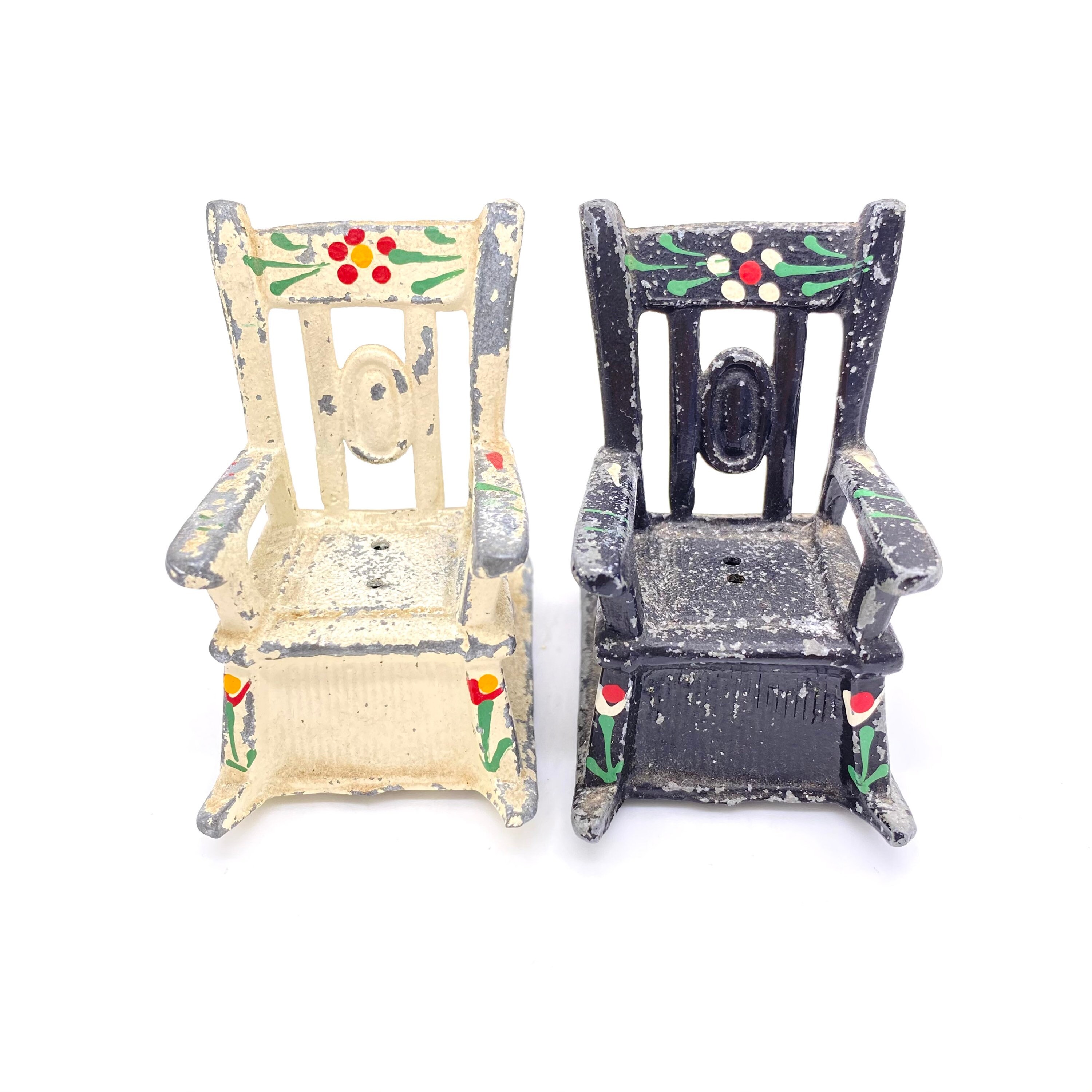 Vintage Cast Iron Rocking Chairs Salt and Pepper Shakers | Etsy