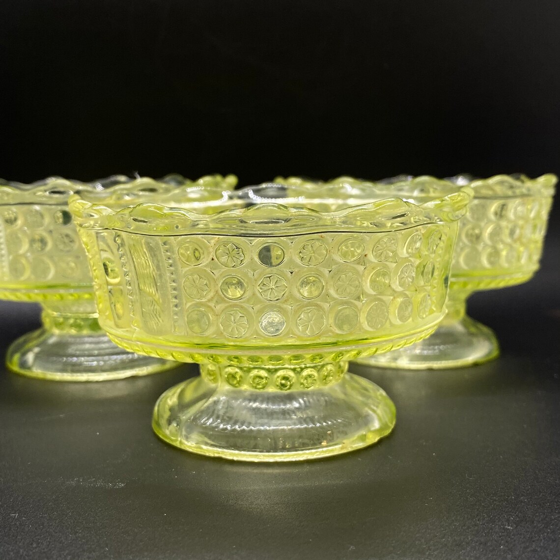 EAPG Richards and Hartley Glass Co Three Panel Canary - Etsy