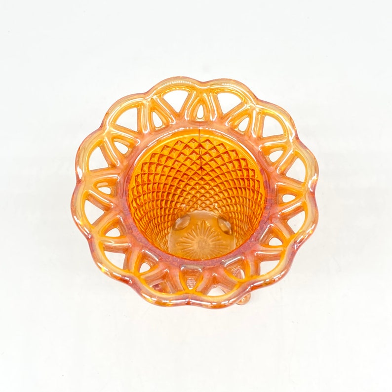 Vintage Imperial Glass Carnival Glass / Open Lace Edge - Etsy