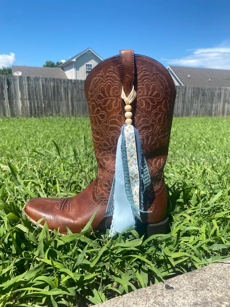 Western Boot Bow | Ribbon Boot Accessory | Boot Tassel | Boot Charm - Etsy