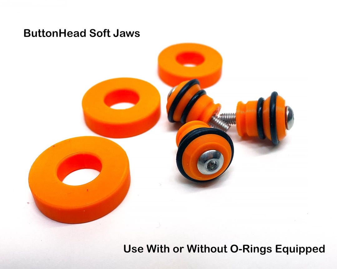 Bolt on Button Head Grips Jaws With Rubber Rings for Versa-jaw, Xtool ...