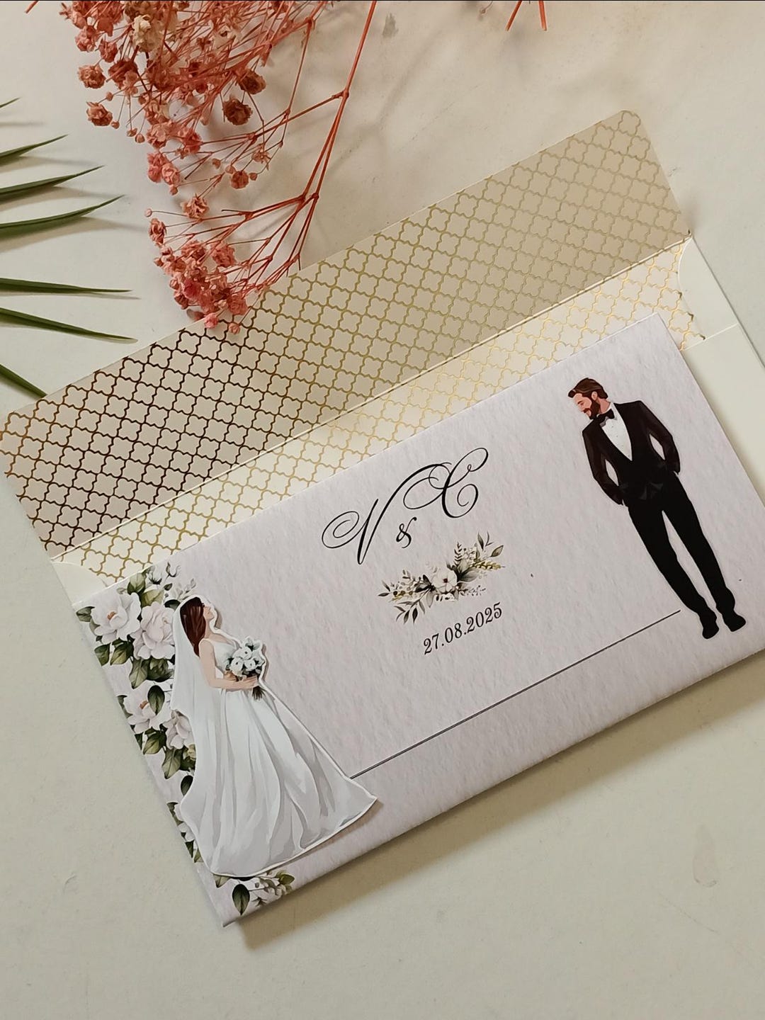 Sliding Invitation Card | Pull Invitation Card | Scroll Invitation Card ...