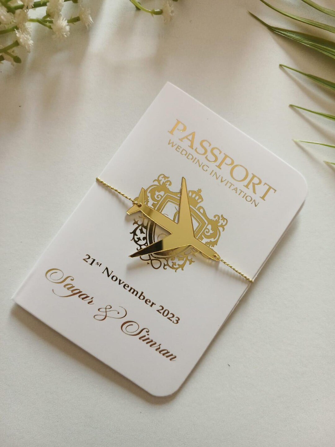 Passport Wedding Invitation, Boarding Pass Insert, Acrylic Aircraft - Etsy