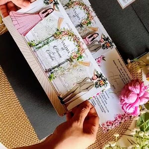 Sliding Invitation Card | Pull Invitation Card | Scroll Invitation Card ...