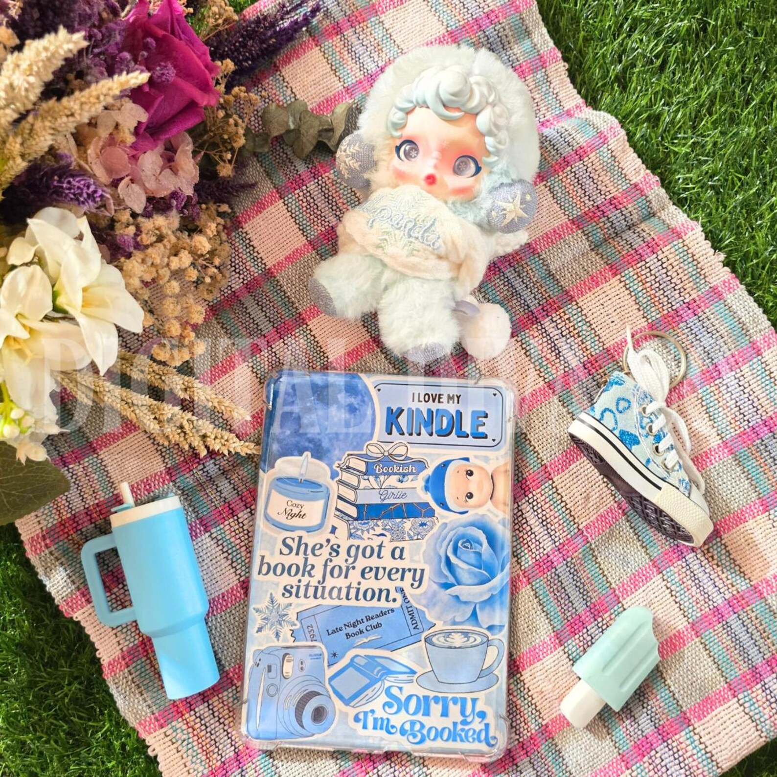 Coquette Blue Kindle Insert | Trendy Bookish Inspired | Digital ...