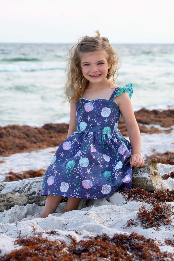 Seashell Beach Dress Starfish Dress Mermaid Dress Summer - Etsy