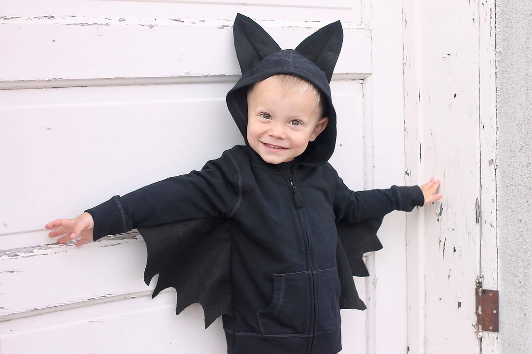 Kids Bat Costume, Bat Hoodie , Kids Halloween, Black Bat, Bat Gift - Etsy