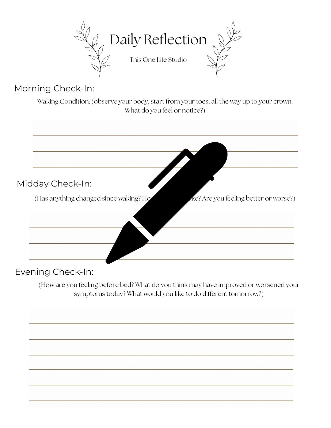 Daily Reflection Log - Etsy