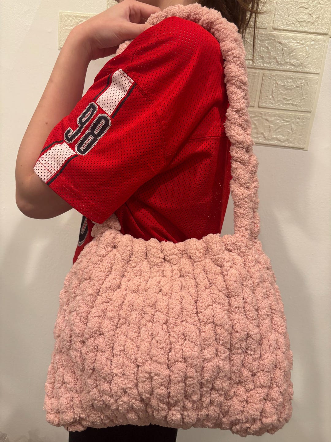 Light Pink Fluffy Hand Bag - Etsy