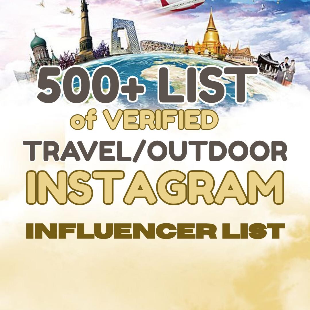 500+ Outdoor Travel Influencer List (instagram Base in USA) - Etsy