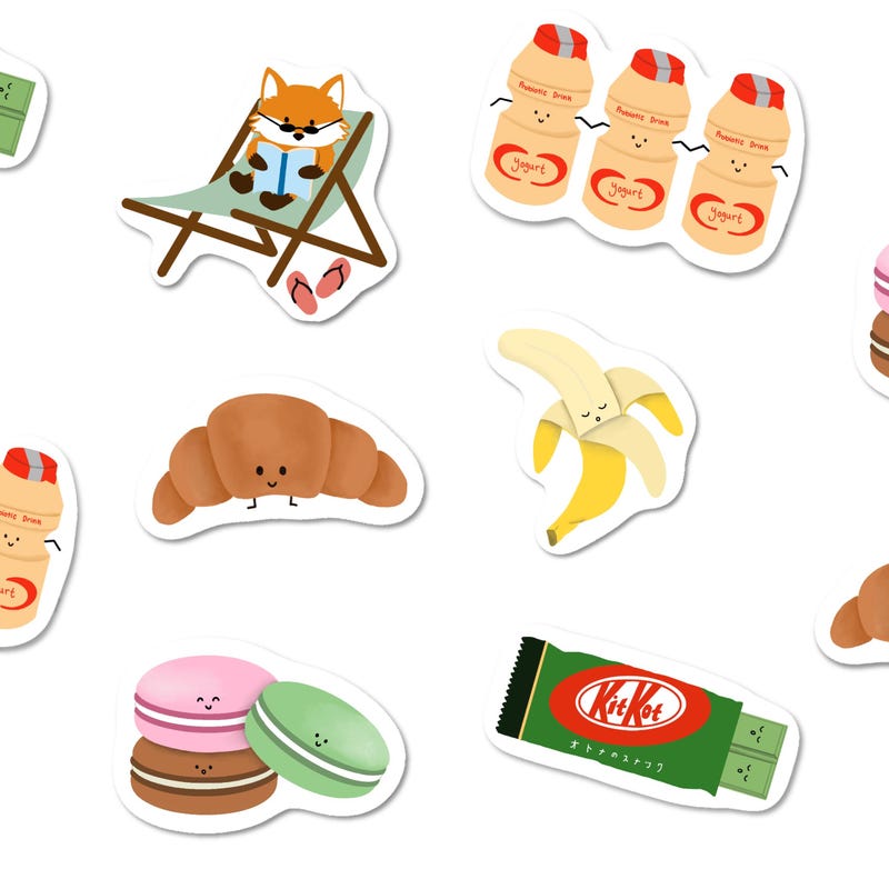 Die Cut Sticker Kawaii - Etsy