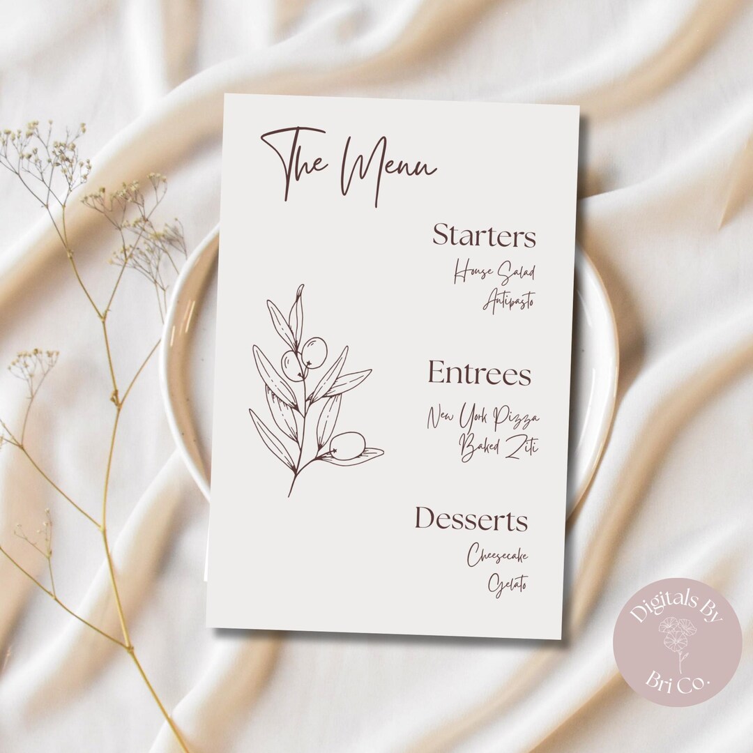 A Bride in A Tini Bit | Food Menu Template | Bachelorette, Bridal ...