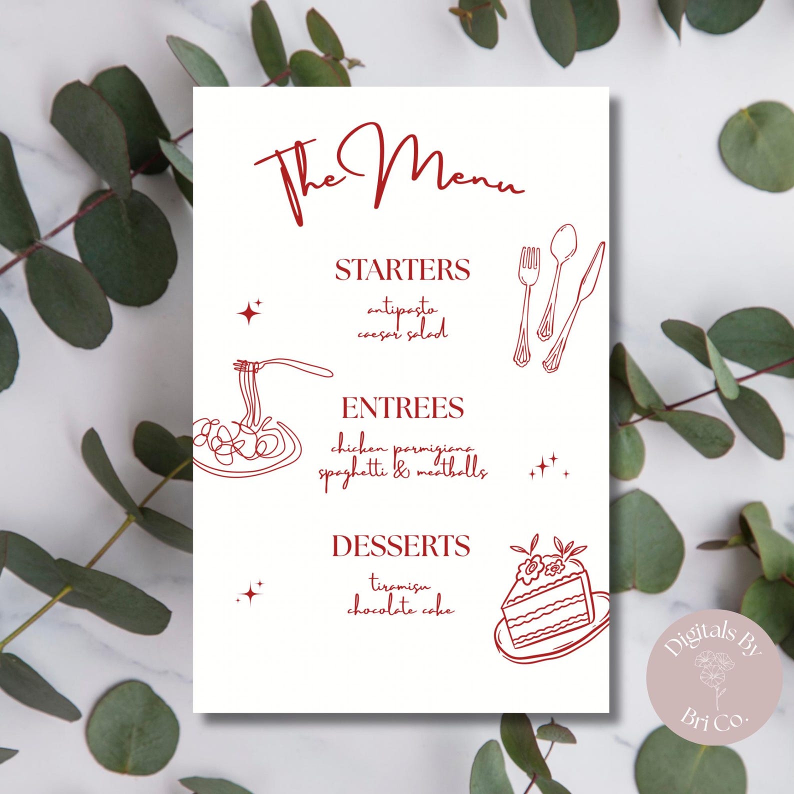 That’s Amore | Bachelorette, Bridal Shower, Wedding | Italian Food Menu ...