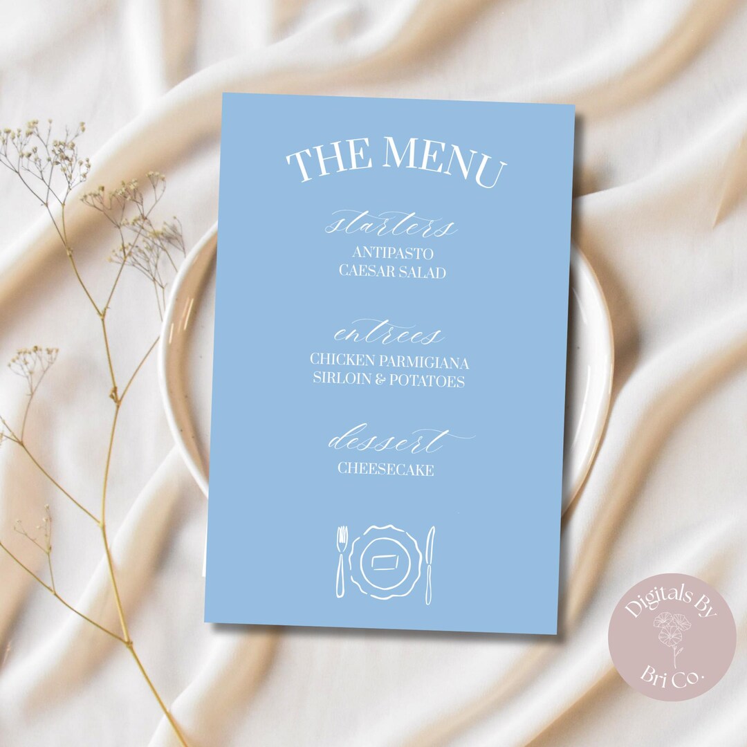 The Bach Club | Bachelorette Food Menu Template | Country Club Theme ...