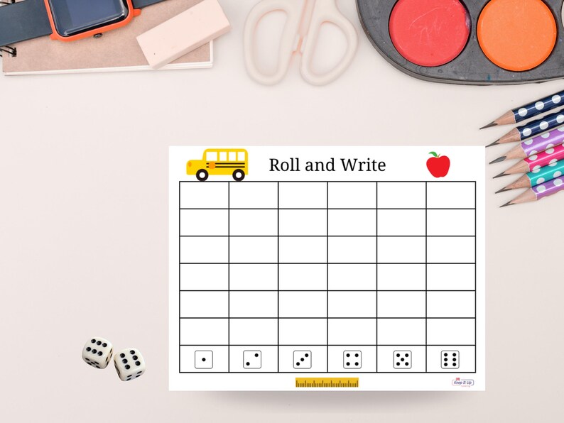 School Days Roll and Write Spelling Game | Back to School Literacy ...