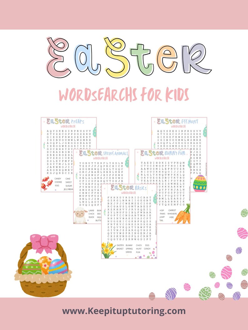 Easter Word Searches | 10 Printable Puzzles | Kids Easter Activity - Etsy