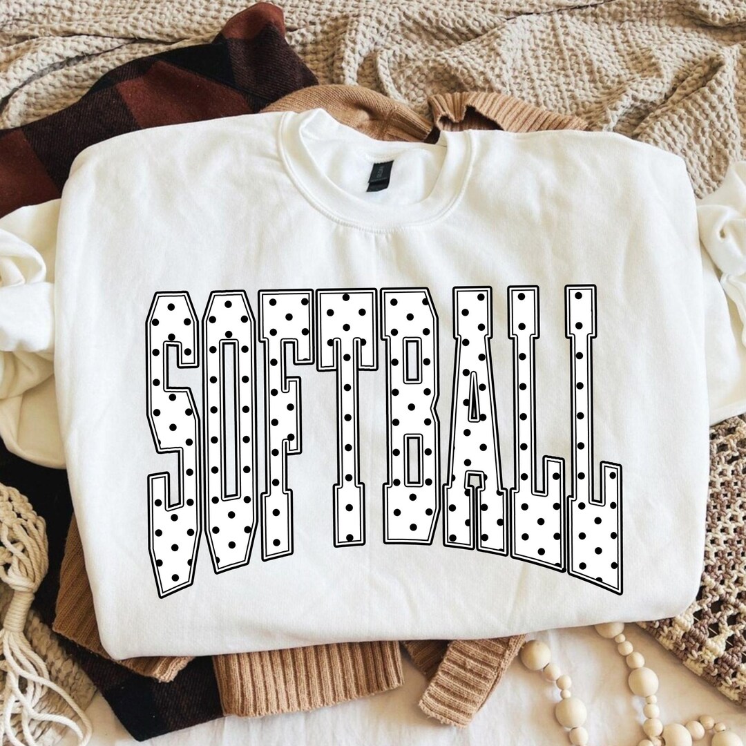Softball Polka Dot PNG: Softball Shirt Sublimation Design, Softball ...