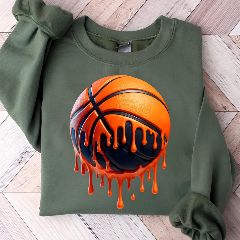 Retro Basketball Ice Cream Drip Png: Basketball Season Png, Basketball ...