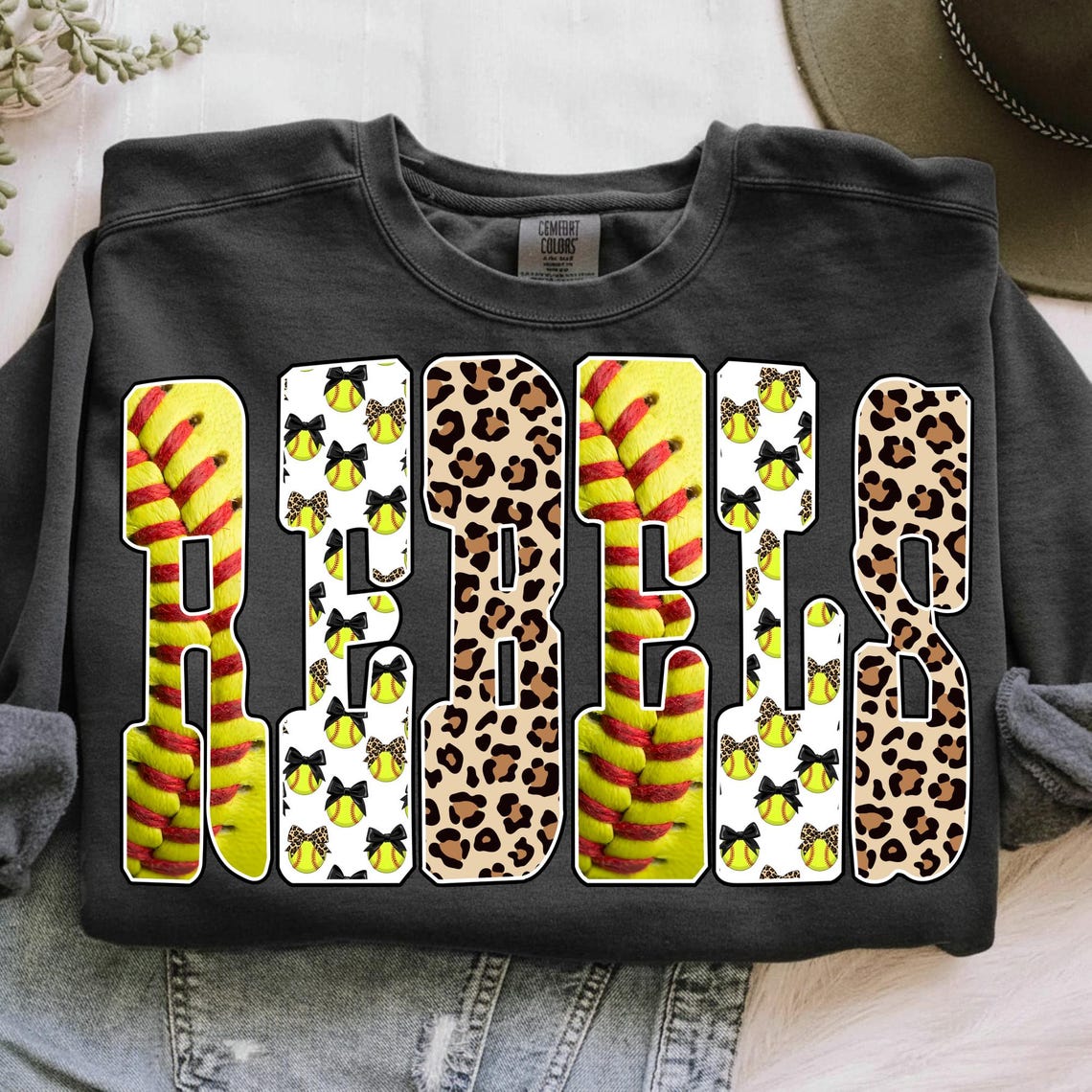 Rebels Softball PNG: Retro Rebels Game Day Sublimation T-shirt Design ...