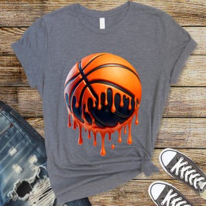 Retro Basketball Ice Cream Drip Png: Basketball Season Png, Basketball ...