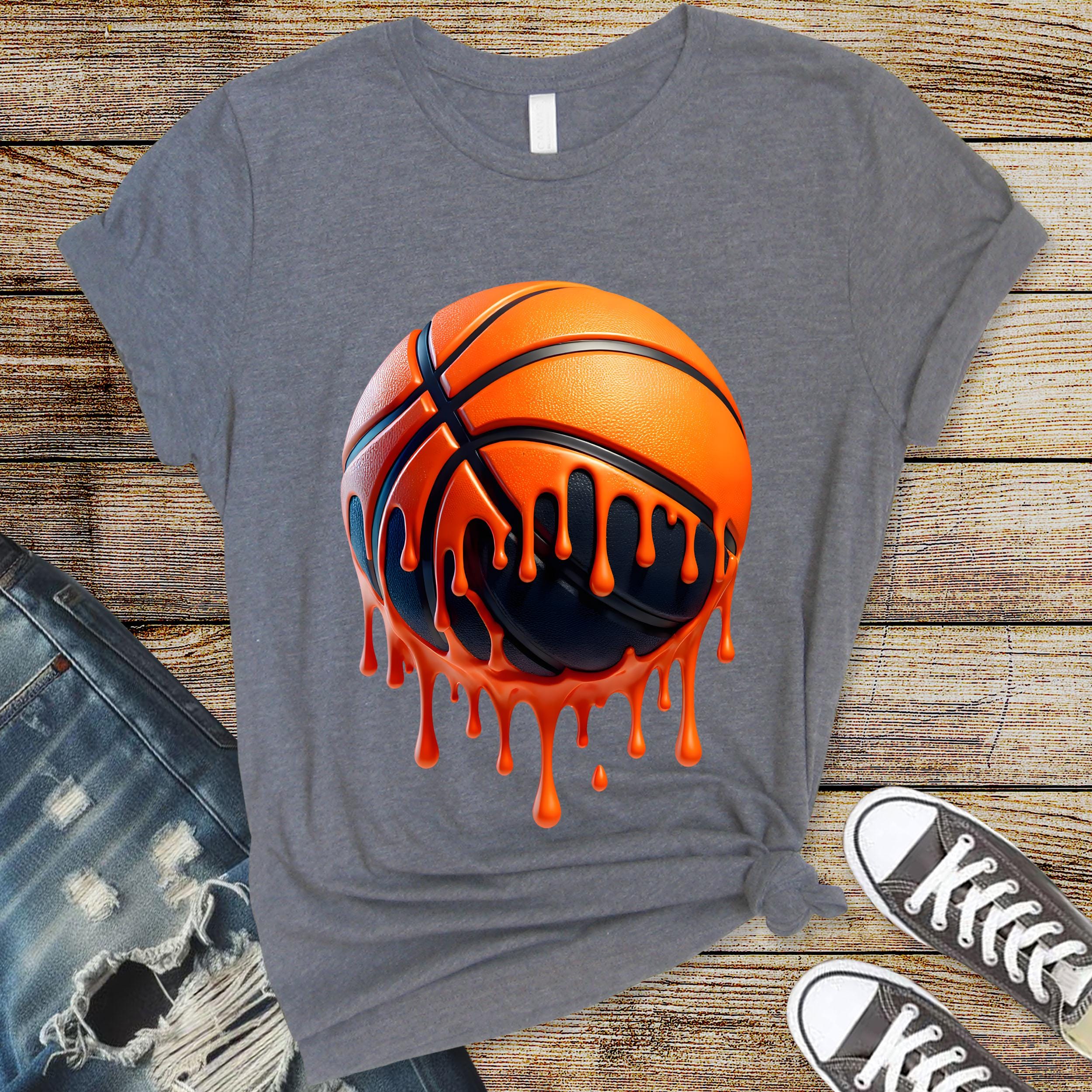 Retro Basketball Ice Cream Drip Png: Basketball Season Png, Basketball ...