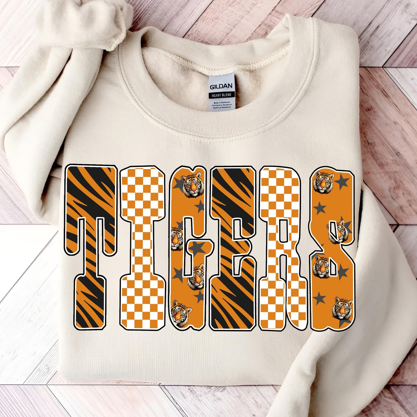 Tigers PNG, Football Game Day Sublimation, Leopard Checkerboard Varsity ...