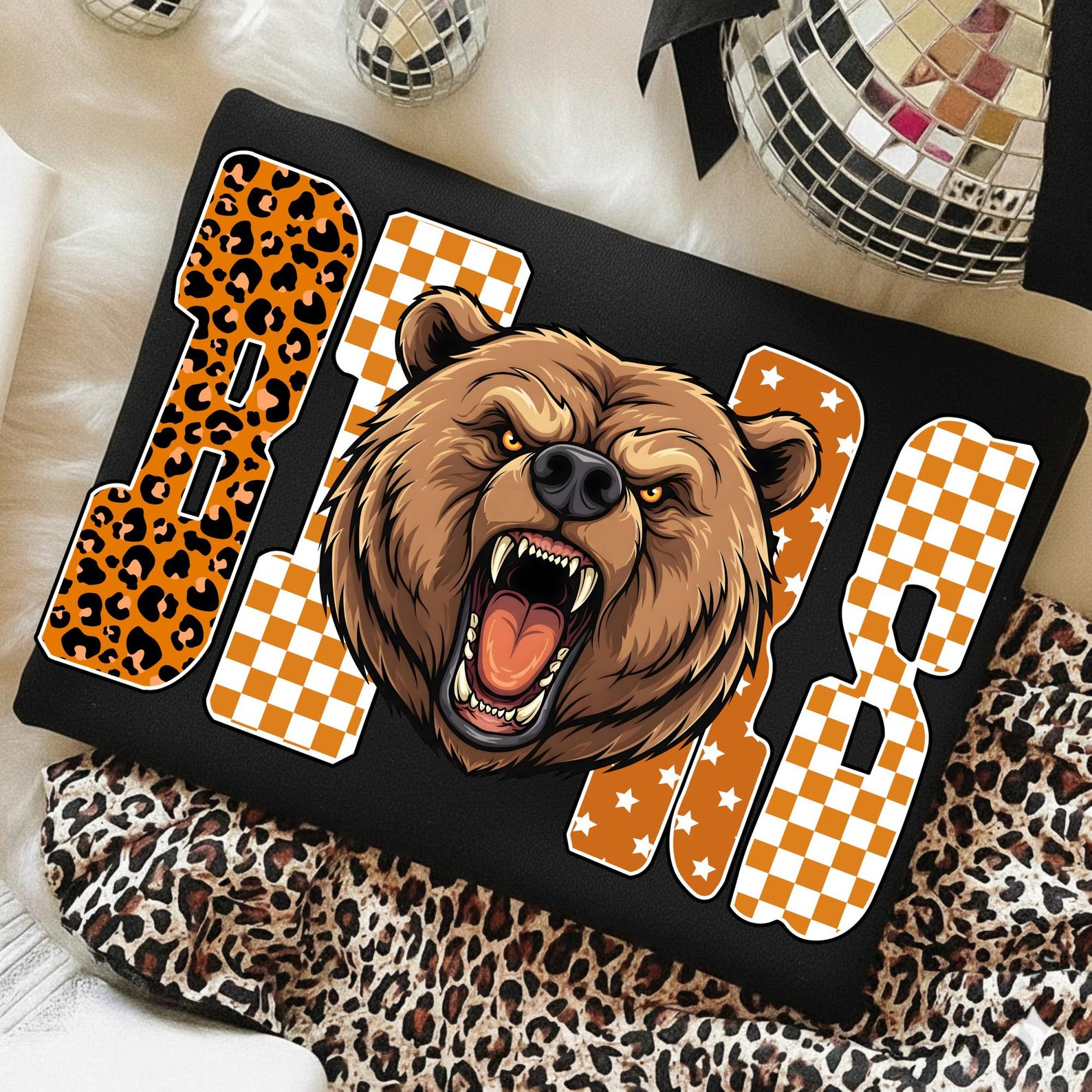 Bears Mascot Png: Retro Bears Sublimation, Football Game Day Varsity ...