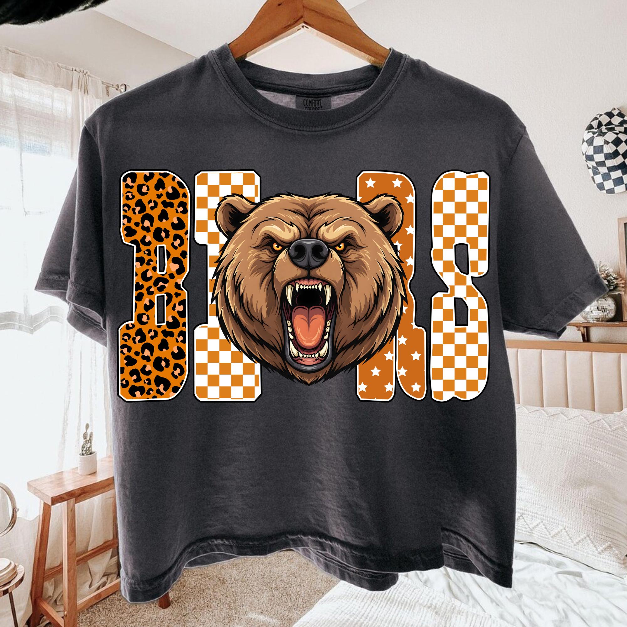 Bears Mascot Png: Retro Bears Sublimation, Football Game Day Varsity ...