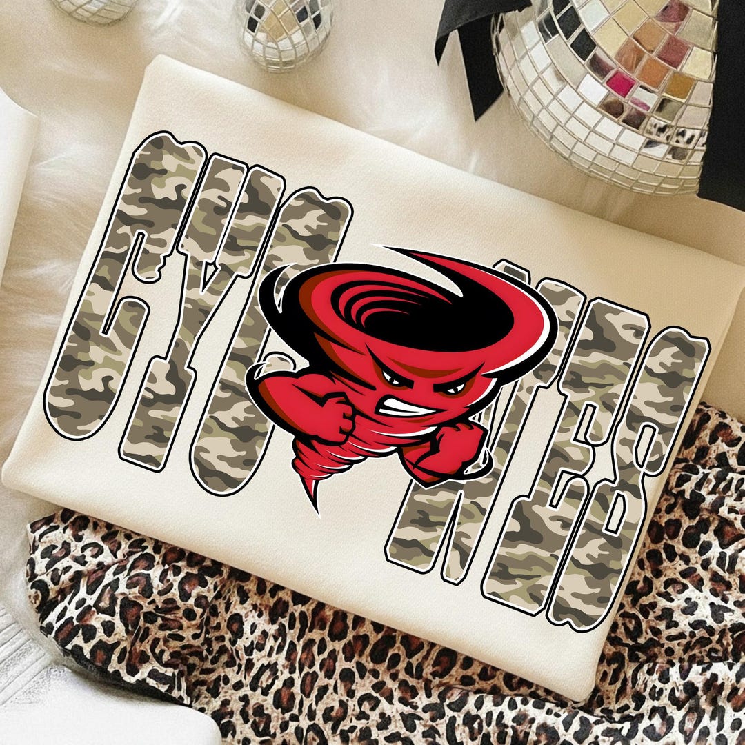 Cyclones Mascot PNG, Varsity Camo Mascot Design, Cyclones Game Day PNG ...