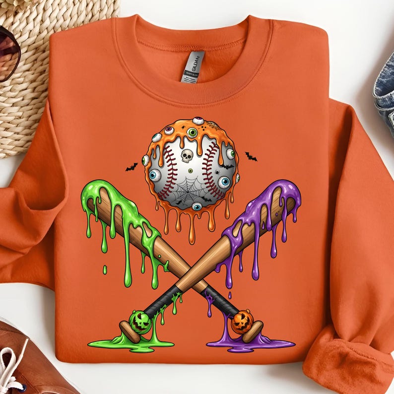 Baseball Drip for Boys Ice Cream Drip Halloween Png, Baseball Player ...