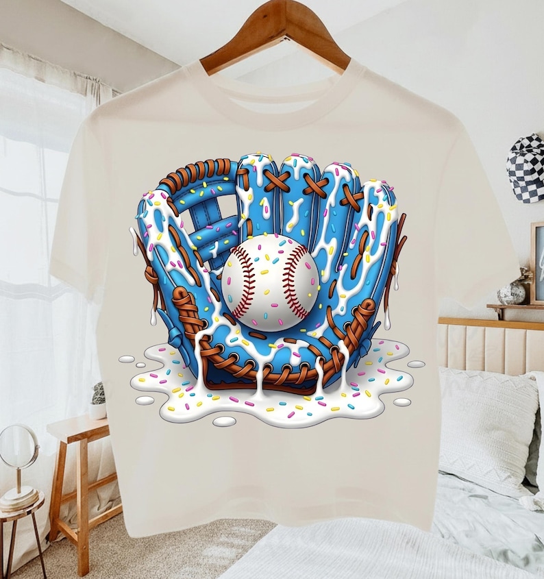 Baseball Drip PNG: Baseball Glove Ice Cream Drip, Retro Game Day ...