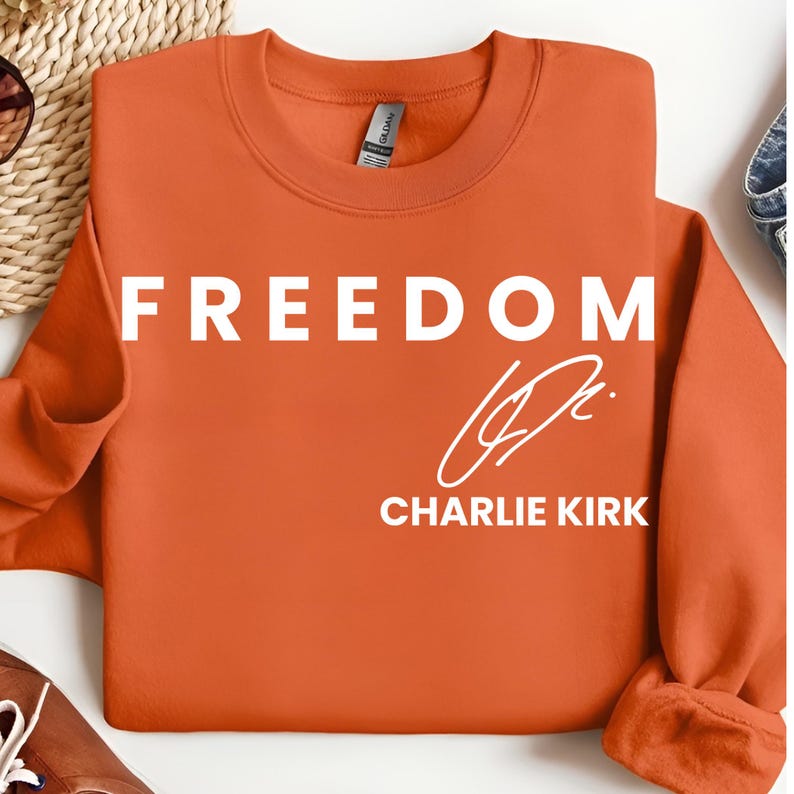 Charlie Kirk Freedom Shirt Design With Signature: Patriotic SVG PNG for ...