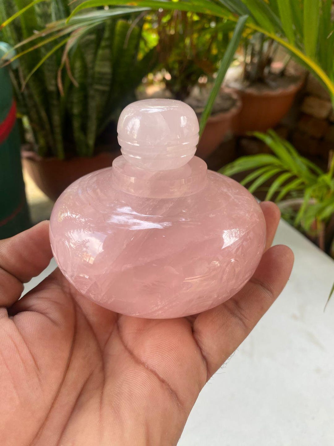 Buy Reiki Charged Rose Quartz Perfume Bottle | Healing Crystal Scent ...