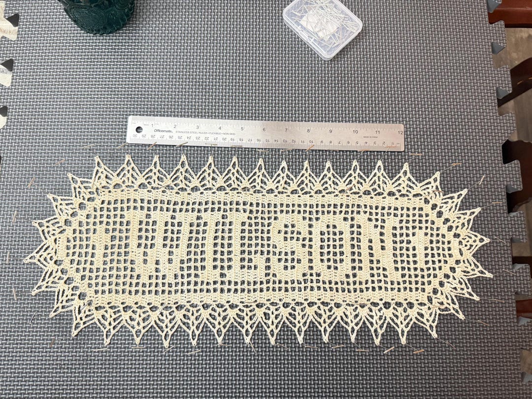 Handmade Crochet Name Doily – Personalized Wedding Gift - Etsy