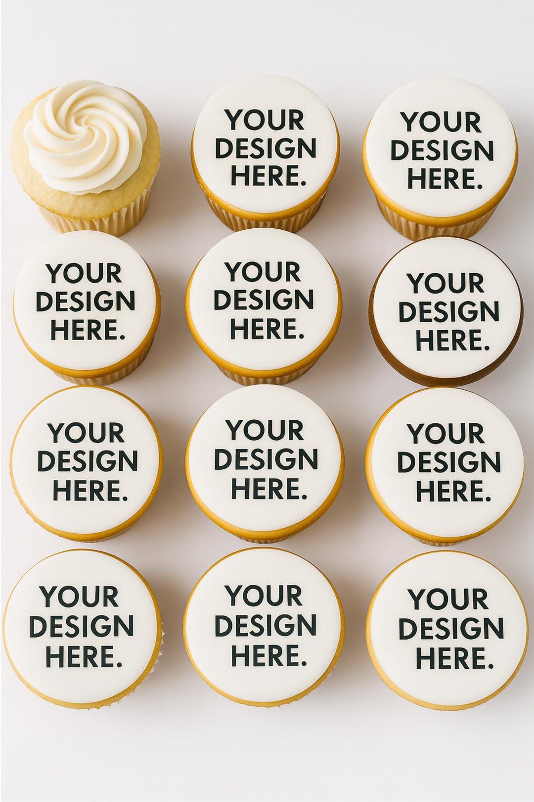 Custom Logo Cupcake Toppers – Edible Frosting Sheets for Cakes ...