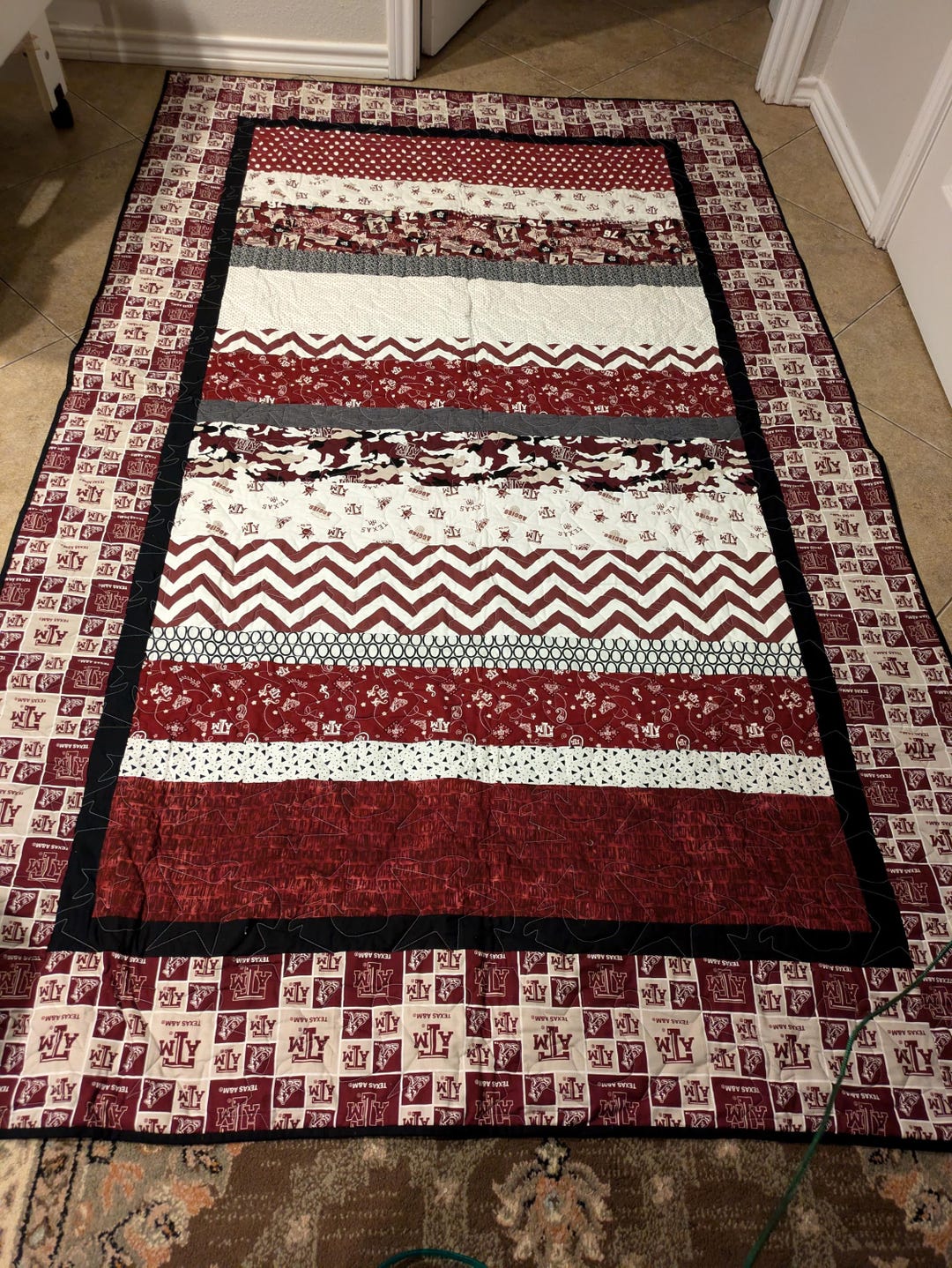 Homemade Texas A?&M Quilt Made With 100% Cotton Fabric and Batting ...
