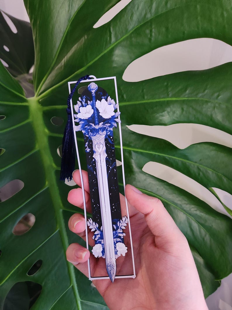 Nightpetal Sword Bookmark - 3D Printed Gift - Fantasy Blade - Etsy