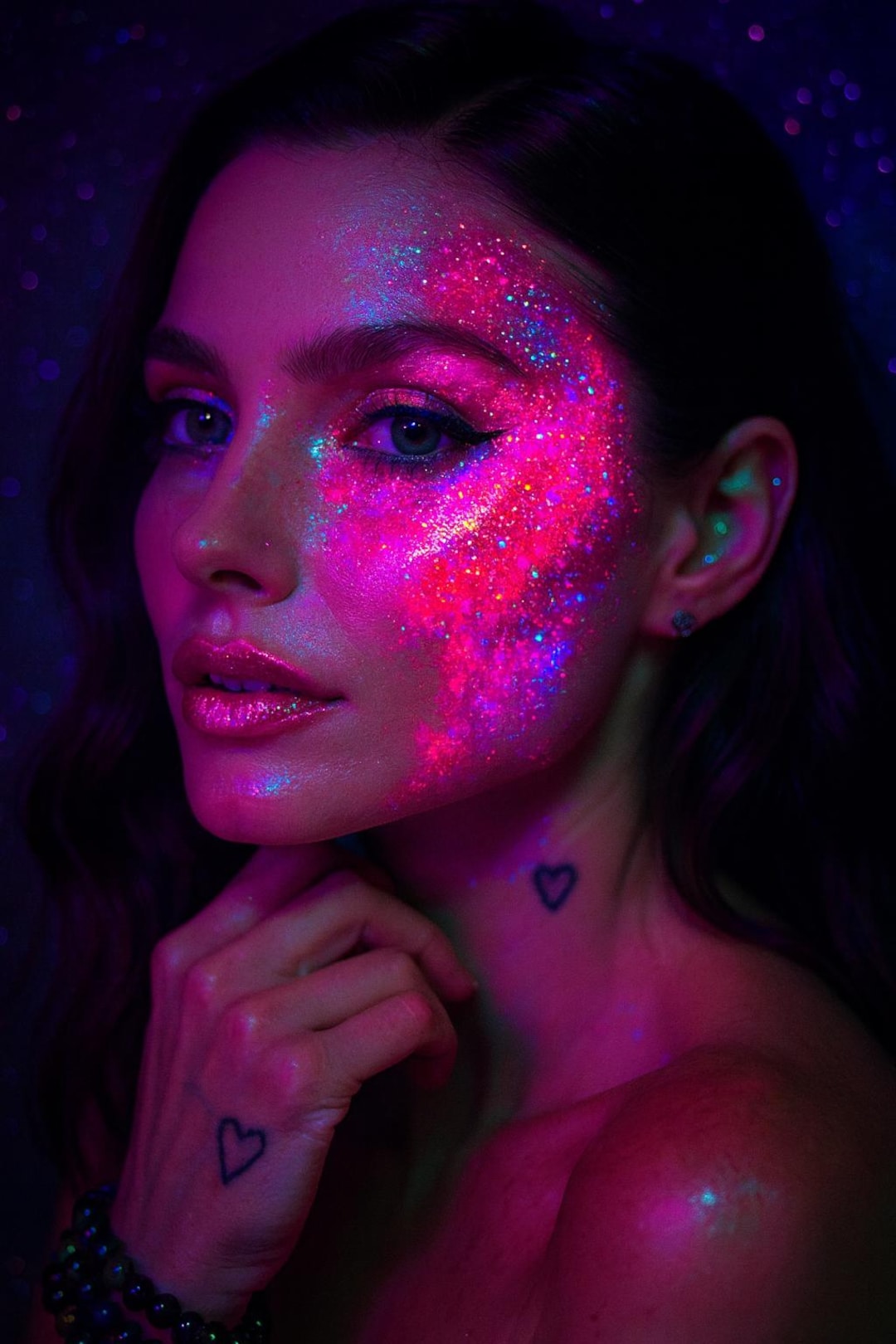 KISMET UV GLOW– Luxury Blacklight Makeup Electric Pink - Etsy